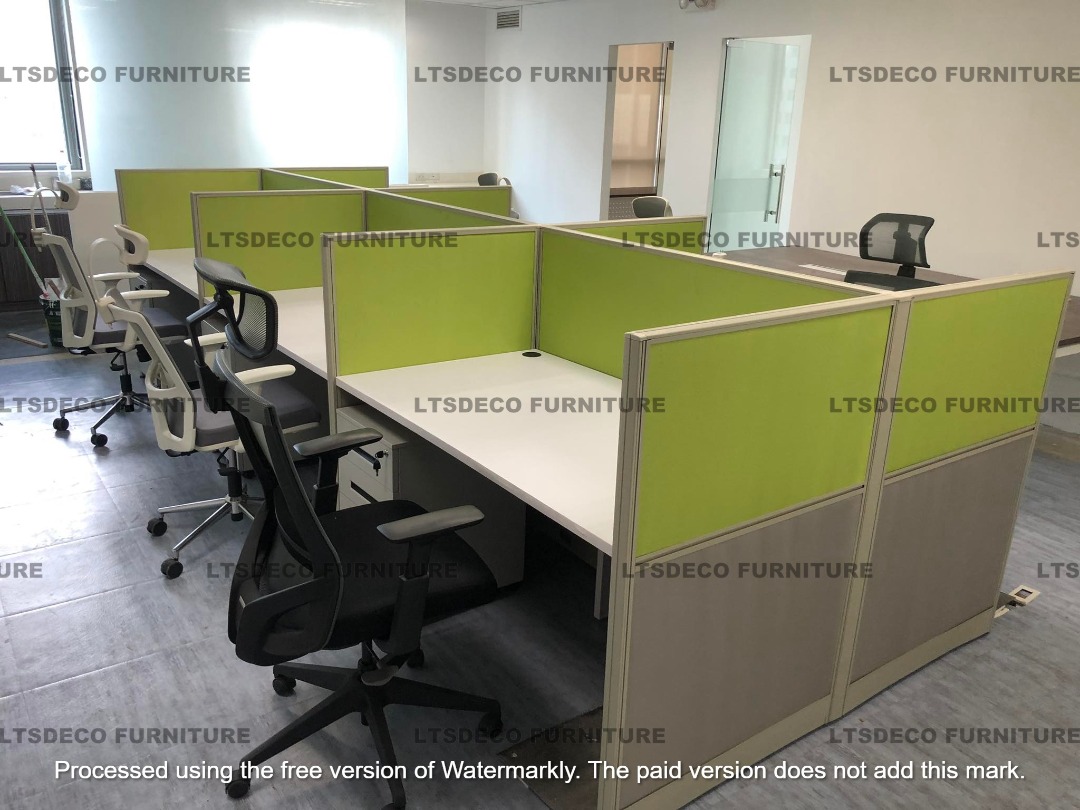 HIGH PANEL TWO-TONE WORKSTATION OFFICE PARTITIONS / OFFICE PARTITIONS ...