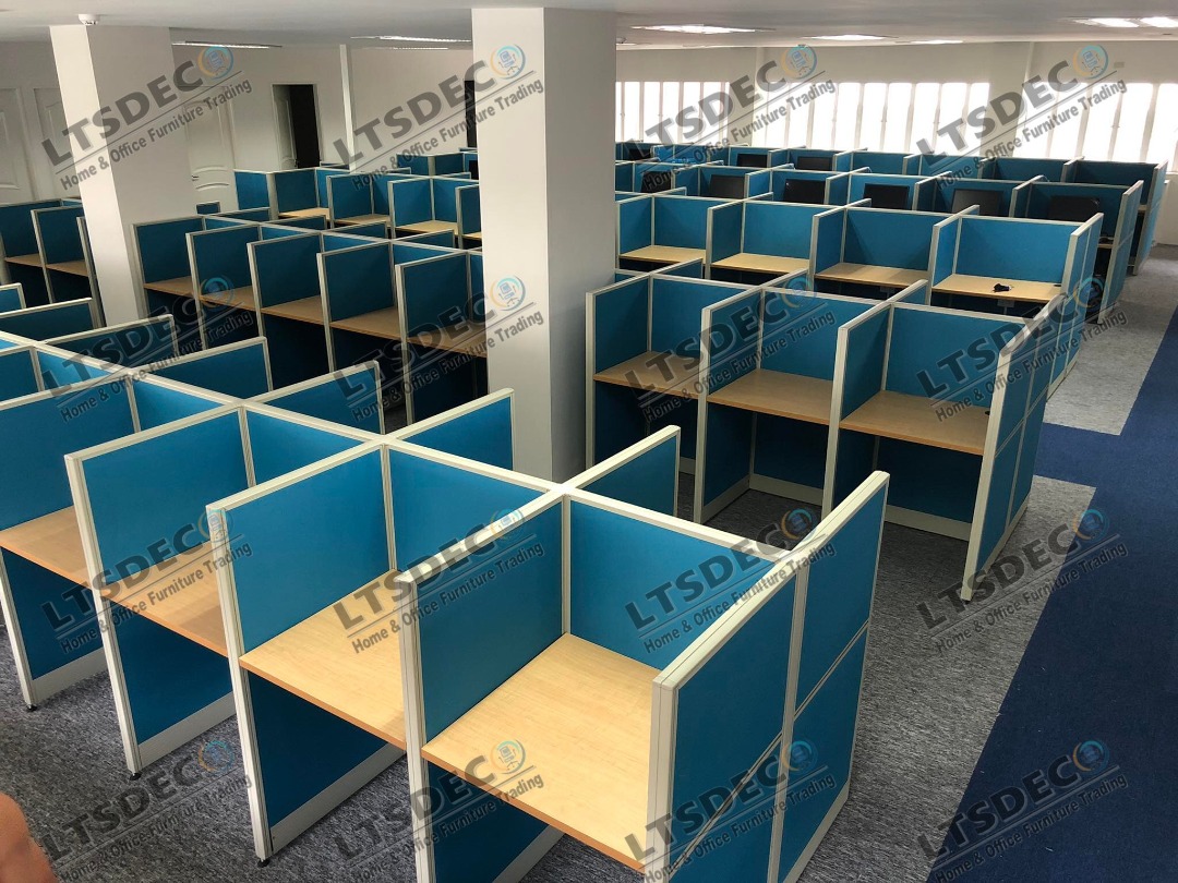 HIGH PANEL TWO-TONE WORKSTATION OFFICE PARTITIONS / OFFICED PARTITIONS ...