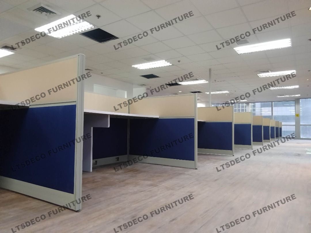 HIGH PANEL TWO-TONE WORKSTATION OFFICE PARTITIONS / OFFICE PARTITIONS ...