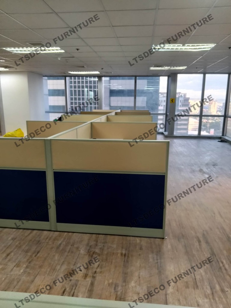 HIGH PANEL TWO-TONE WORKSTATION OFFICE PARTITIONS / OFFICE PARTITIONS ...
