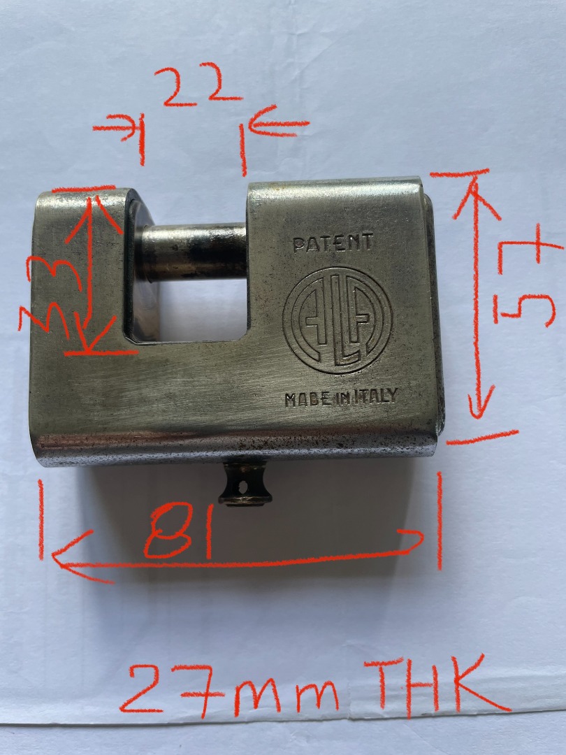 High Security Italy Padlock, Furniture & Home Living, Security & Locks ...