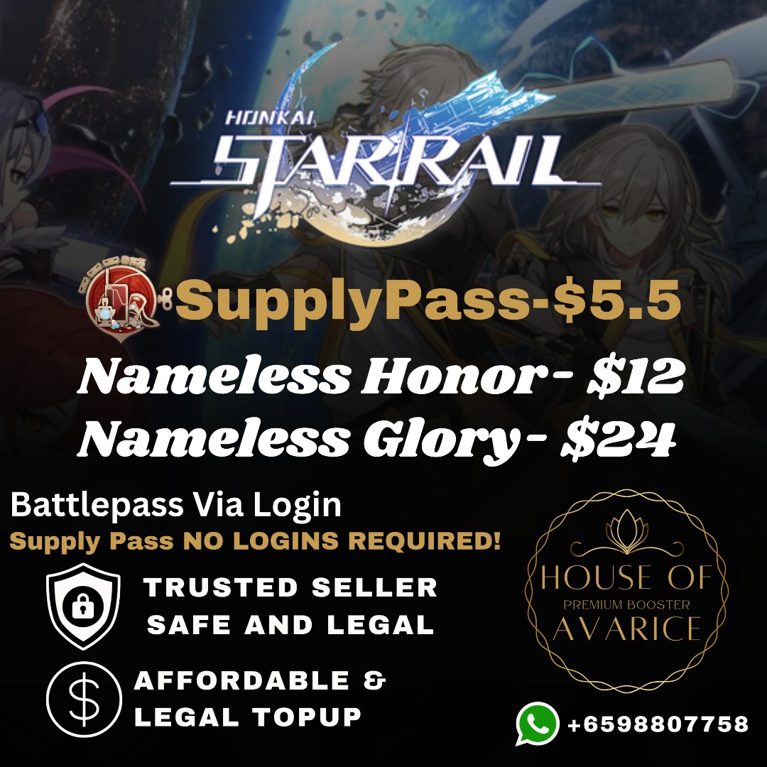 Honkai Star Rail Supply Pass / Nameless Honor / Glory / Battlepass ...