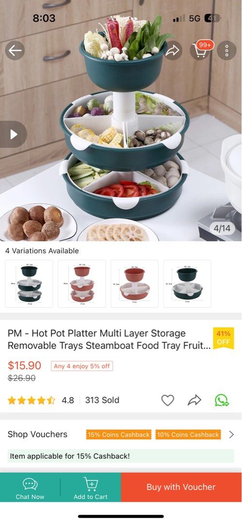 Hot Pot ingredients platter with divided strainer basket., Furniture ...