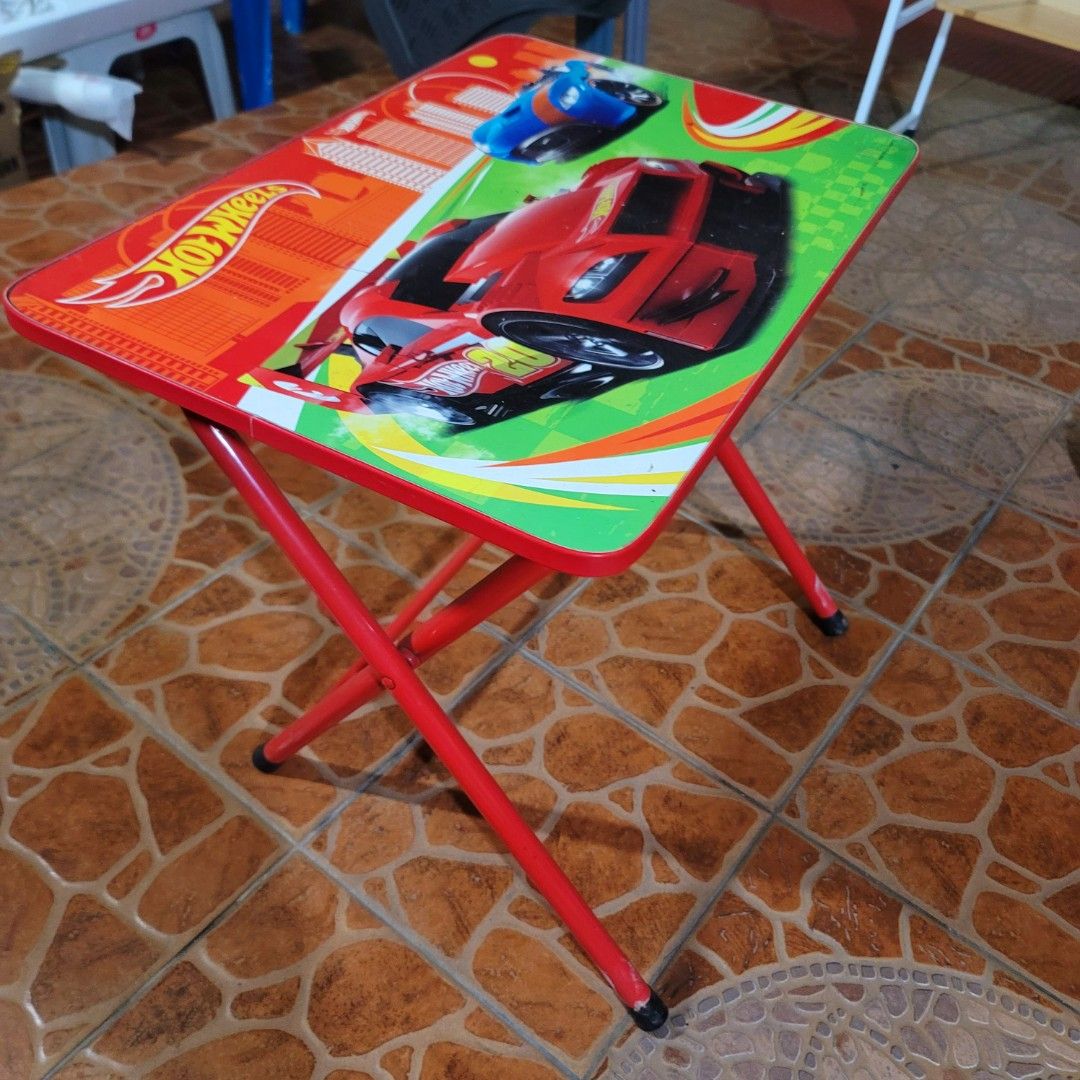Foldable Table & chair for Kids! Hotwheels design, Babies & Kids, Baby ...