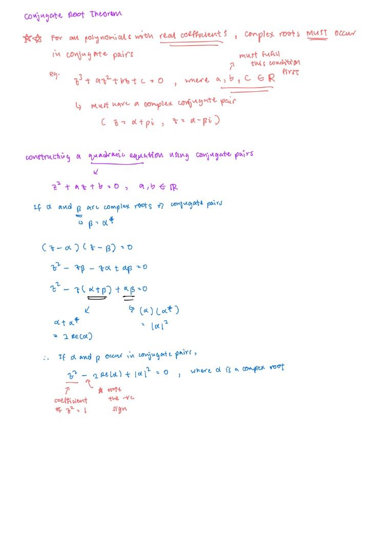 Ib Hl Aa Topical Math Notes Complex Numbers Hobbies And Toys Books And Magazines Assessment 