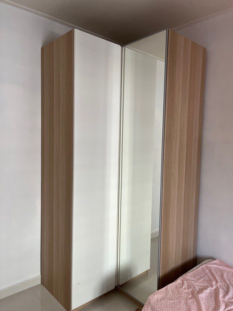 IKEA 2.4m high wardrobe for singles, Furniture & Home Living, Furniture ...