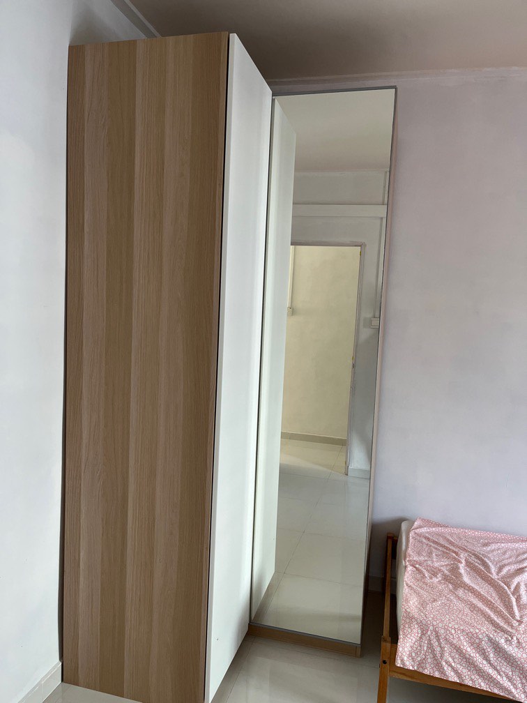IKEA 2.4m high wardrobe for singles, Furniture & Home Living, Furniture ...