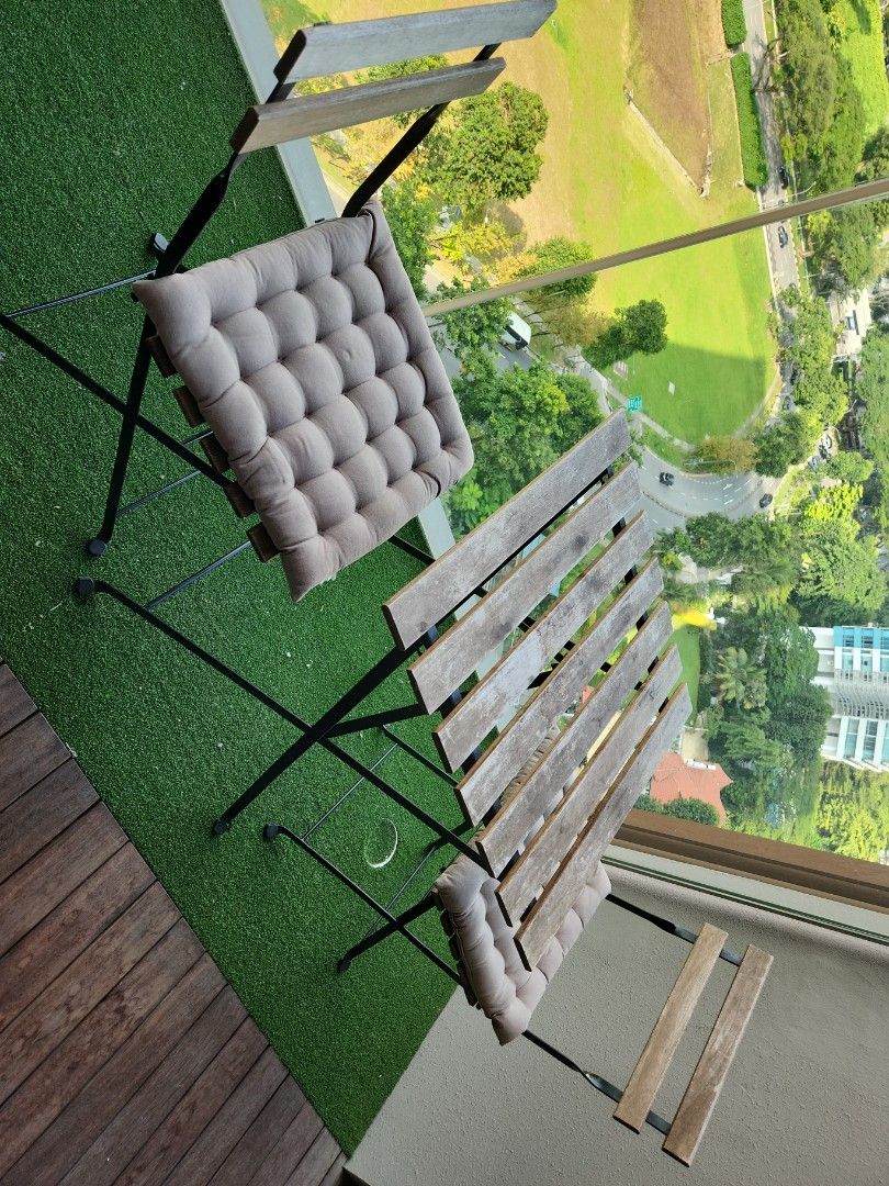 IKEA bistro table and chair set, Furniture & Home Living, Outdoor ...