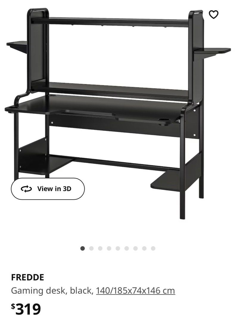 Ikea Fredde Gaming Table, Furniture & Home Living, Furniture, Other ...