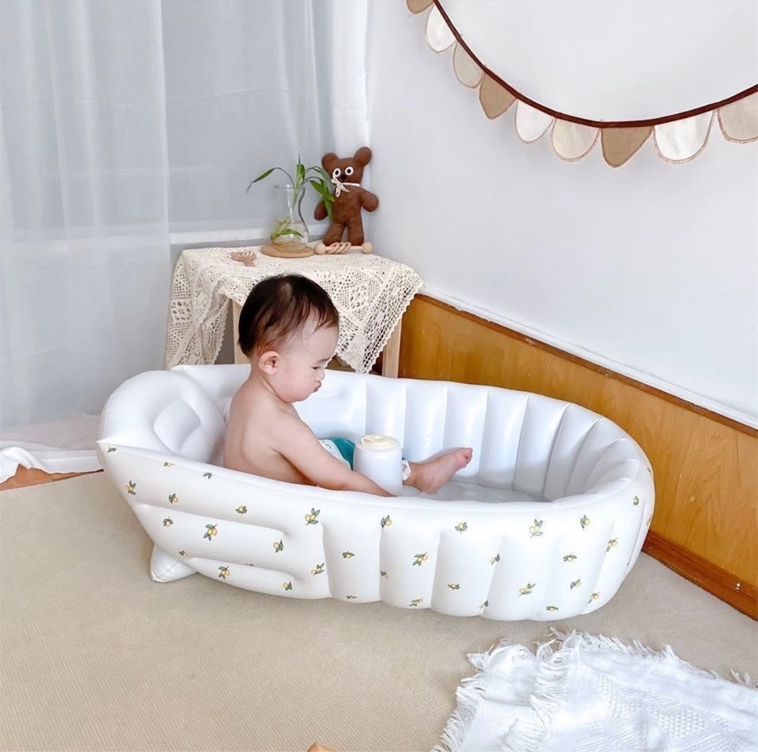 Inflatable Bathtub (Olive), Babies & Kids, Bathing & Changing, Bathtub ...