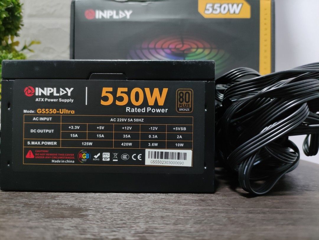 INPLAY GS550-Ultra 550w 80+ Bronze, Computers & Tech, Parts & Accessories, Computer Parts on ...