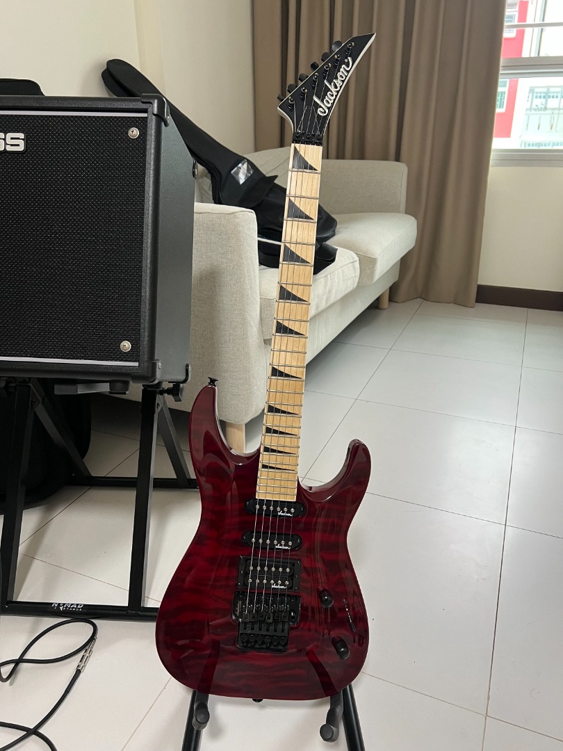 Jackson FSR Dinky JS34Q DKA-M Electric Guitar (comes with tremol-no ...
