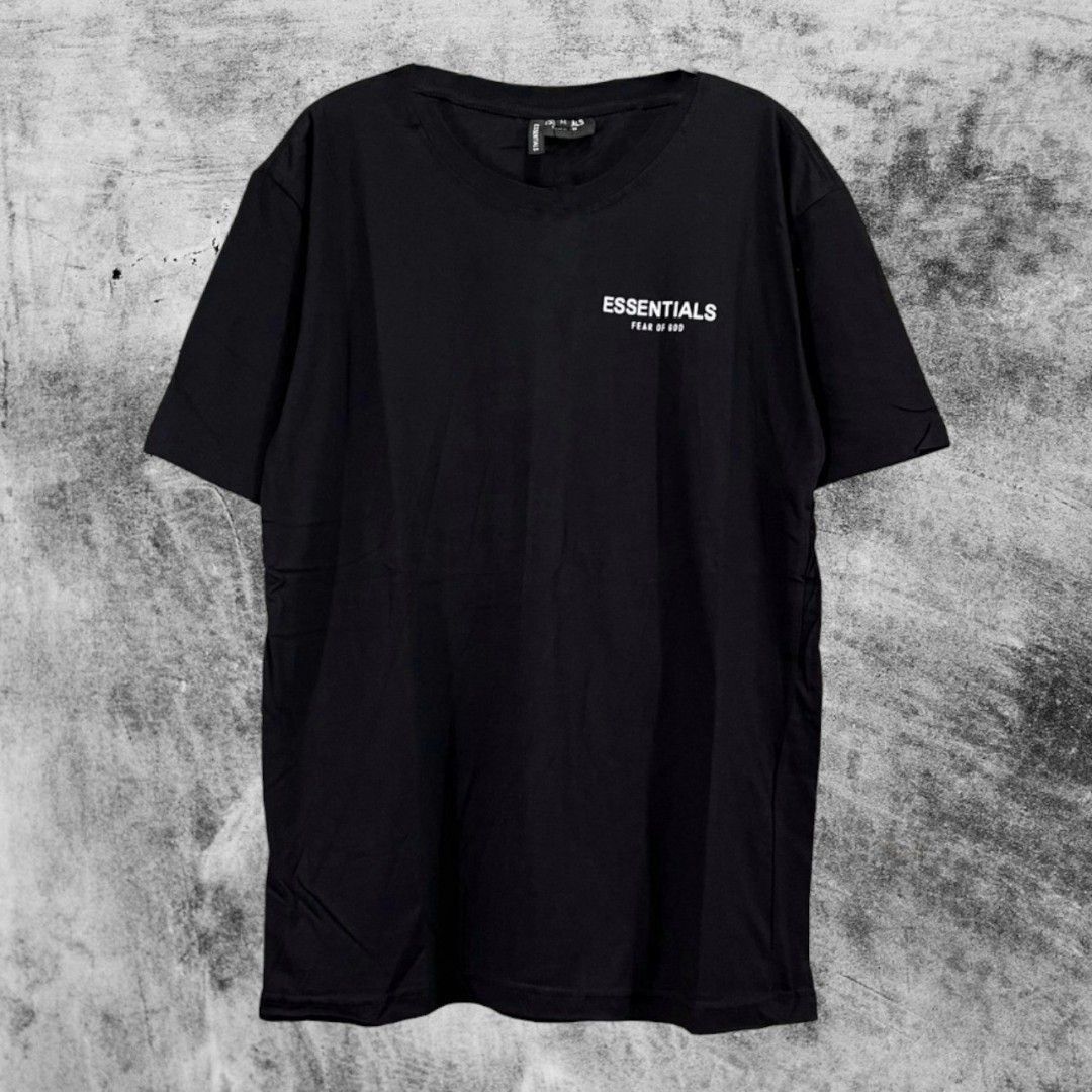 Kaos Essentials Fear Of God Star Complexcon Hitam, Fesyen Pria, Pakaian ...