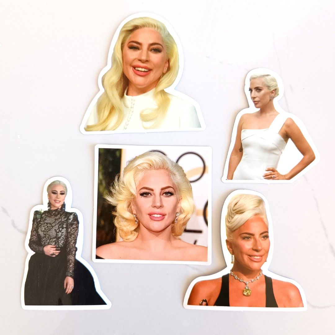 Lady Gaga Glossy Stickers (Sold per Set), Hobbies & Toys, Stationary ...