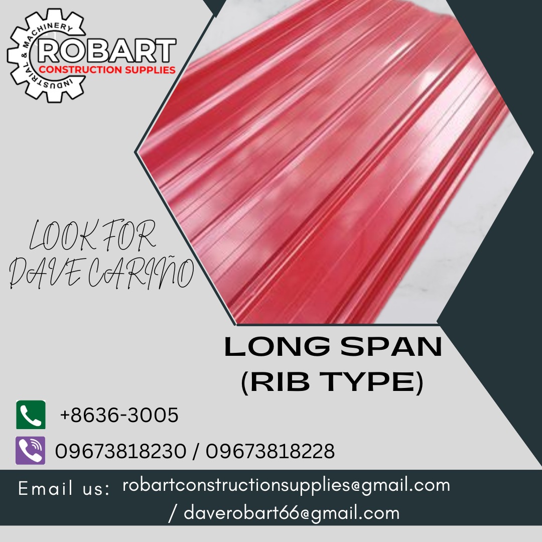 LONG SPAN (RIB TYPE), Commercial & Industrial, Construction Tools ...