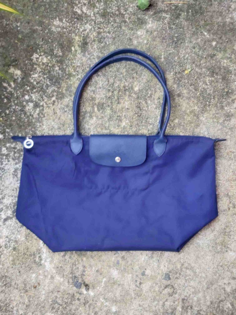 Longchamp Navy Blue Le Pilage, Women's Fashion, Bags & Wallets, Tote ...