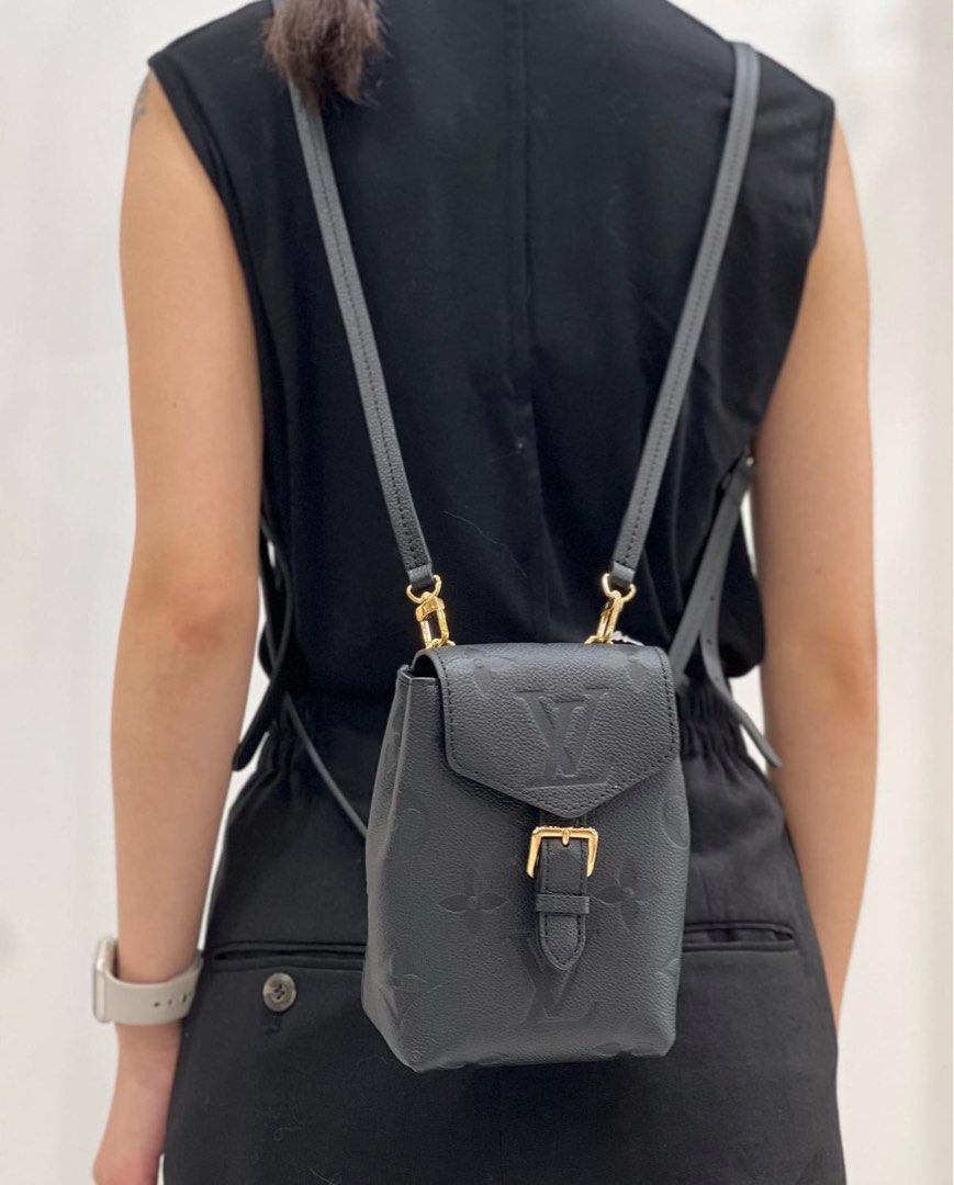 LV tiny backpack- black empreinte, Luxury, Bags & Wallets on Carousell
