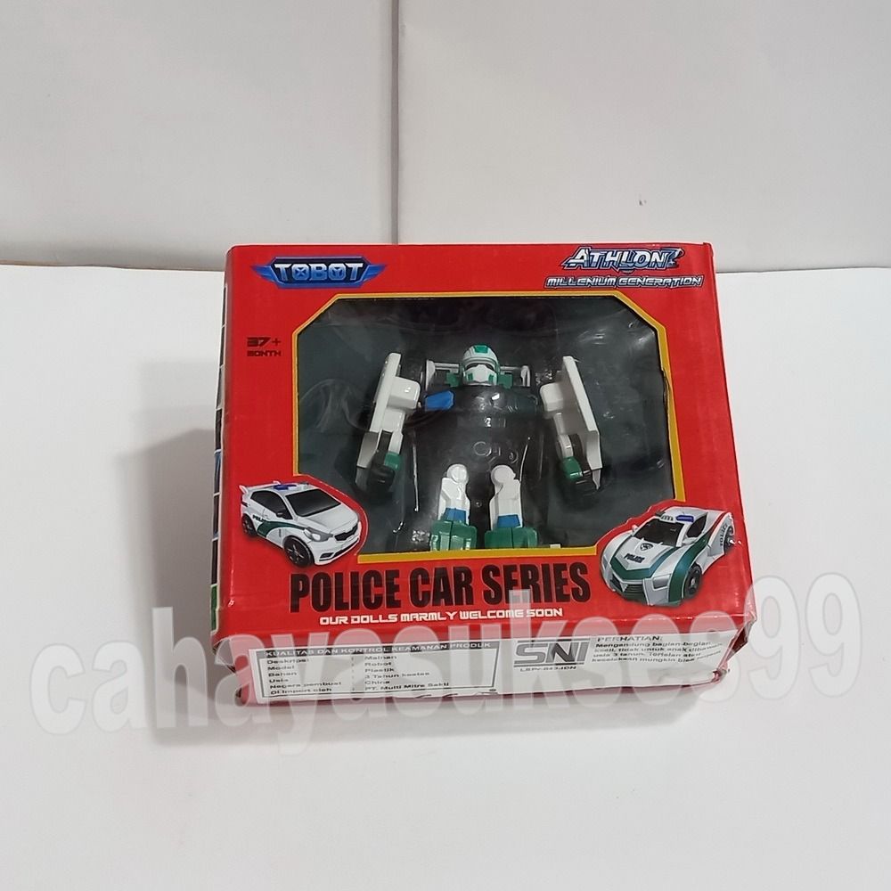 Mainan Mobil Robot Anak Anak Tobot Police Car Series Hijau Putih untuk ...