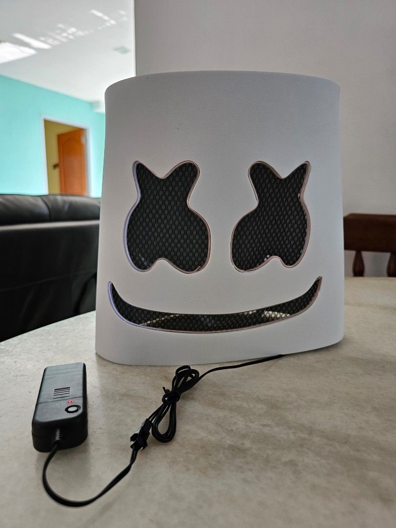 Marshmallow mask with white LED, Hobbies & Toys, Music & Media, Music ...