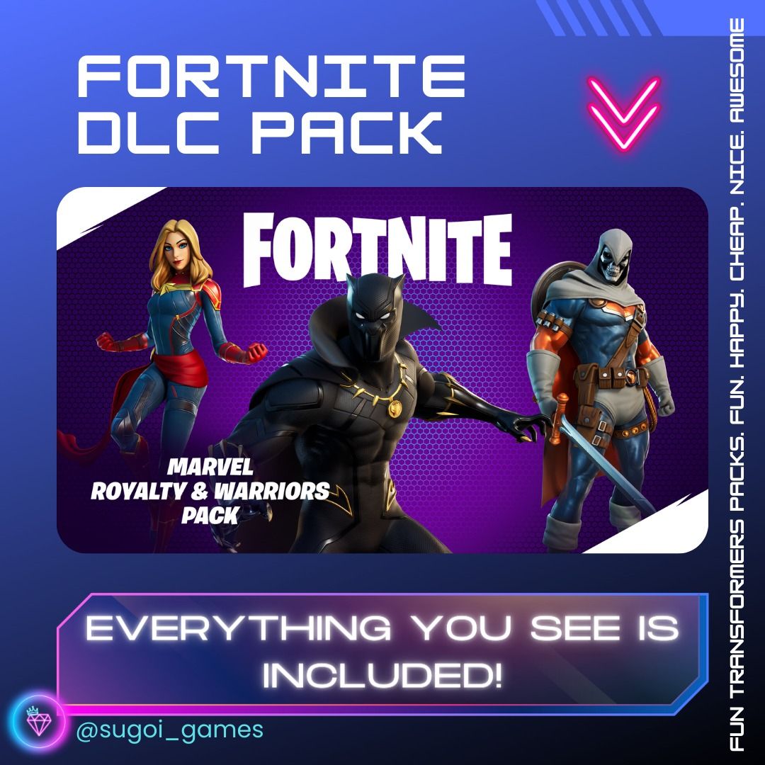 Marvel: Royalty & Warriors Pack | Fortnite DLC/Add-on | Login Required ...