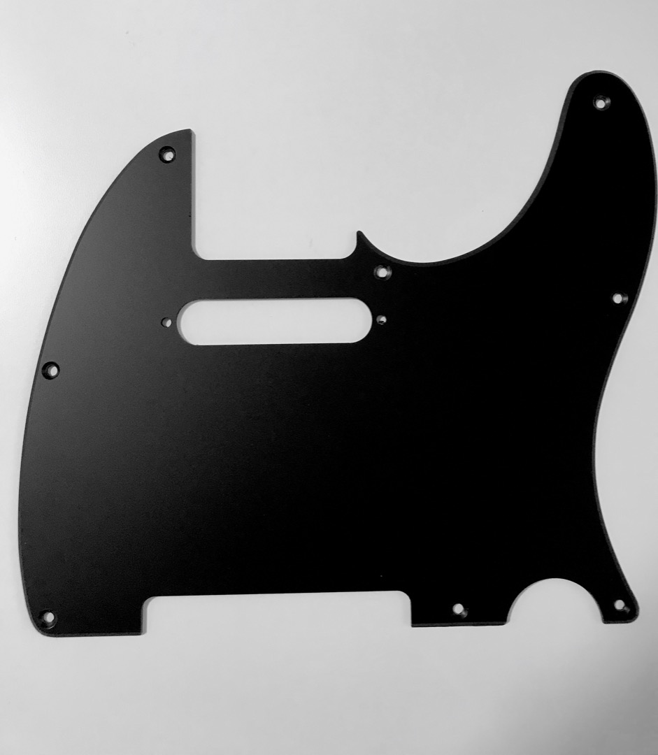 MATT BLACK 1PLY TELECASTER PICKGUARD FOR 8 HOLES FENDER SINGLE COIL ...