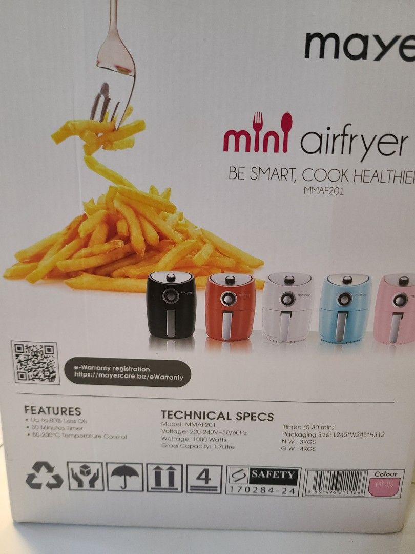 Mayer Mini Air Fryer, TV & Home Appliances, Kitchen Appliances, Fryers ...