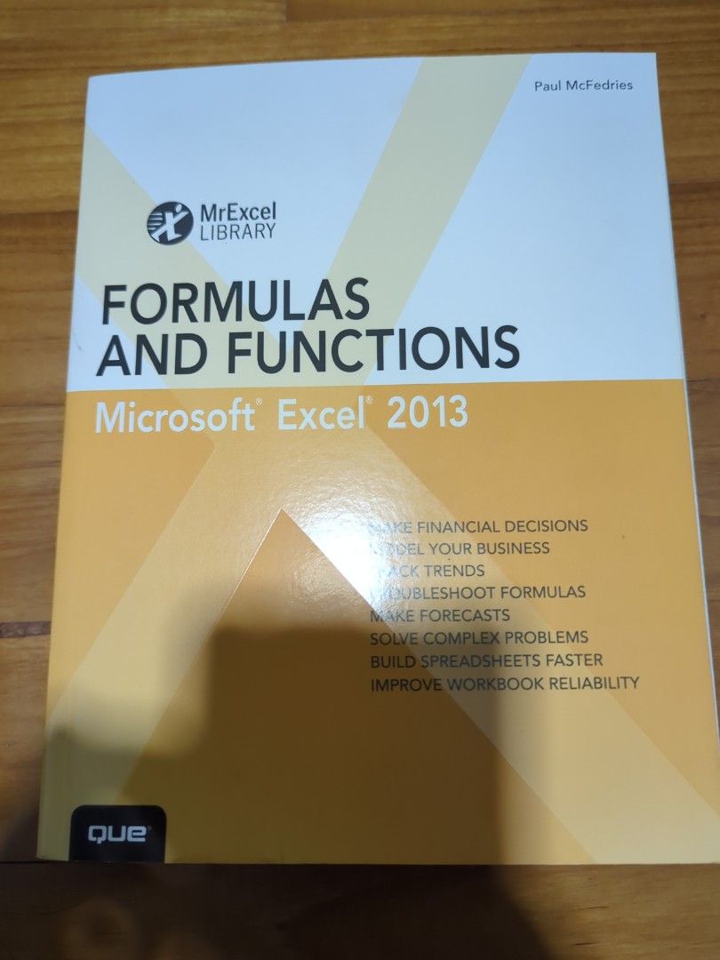 Microsoft Excel Formulas and Functions, Hobbies & Toys, Books & Magazines, Textbooks on Carousell