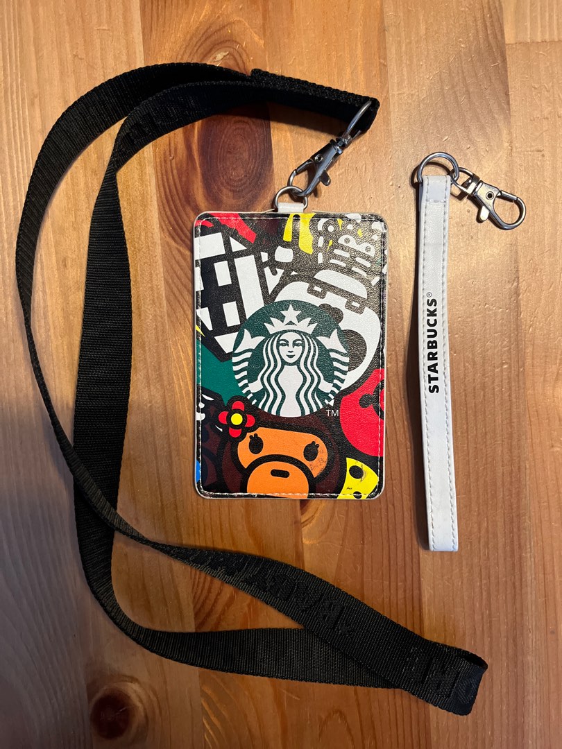 Bape Milo x Starbucks octopus card holder lanyard collector item, 其他 ...