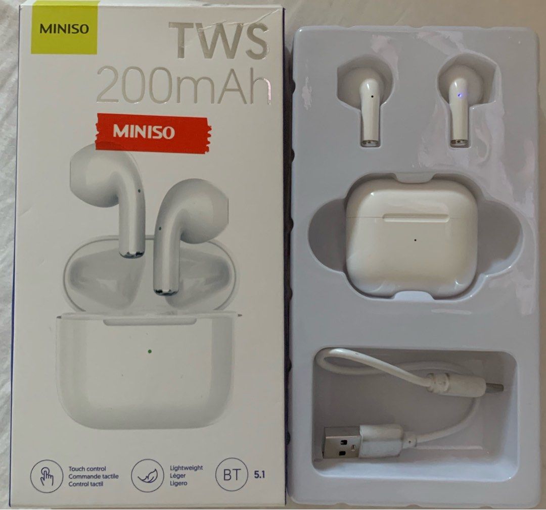 Miniso TWS 200mAH Earphones, Audio, Earphones on Carousell