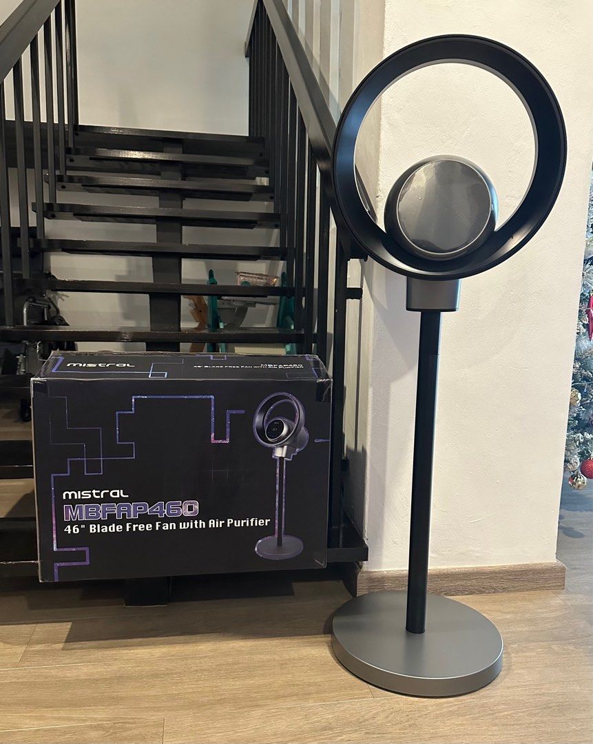 Mistral Blade Free Fan with Air Purifier, Furniture & Home Living ...