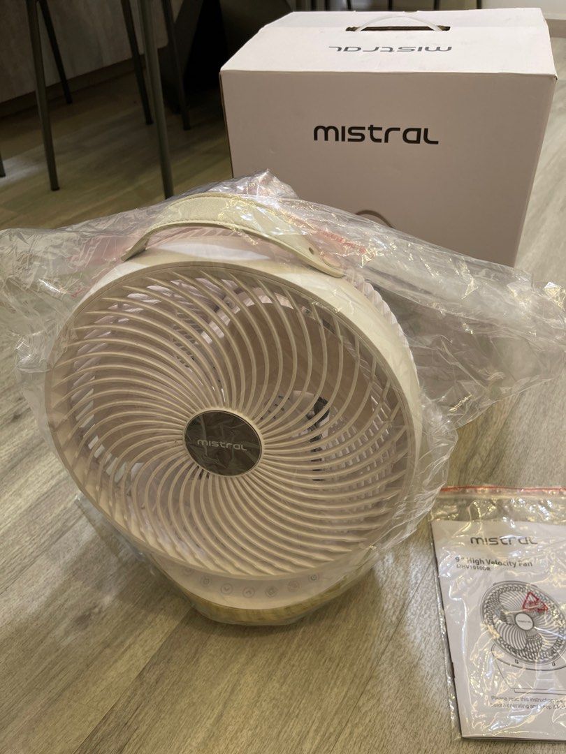 Mistral MHV1010DR 9" DC Motor High Velocity Fan with Remote Control ...