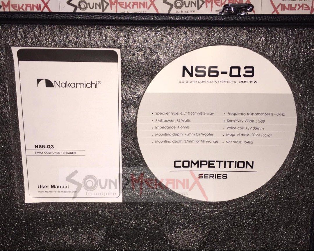 Nakamichi NS6-Q3 Car Speaker, Audio, Soundbars, Speakers & Amplifiers on Carousell