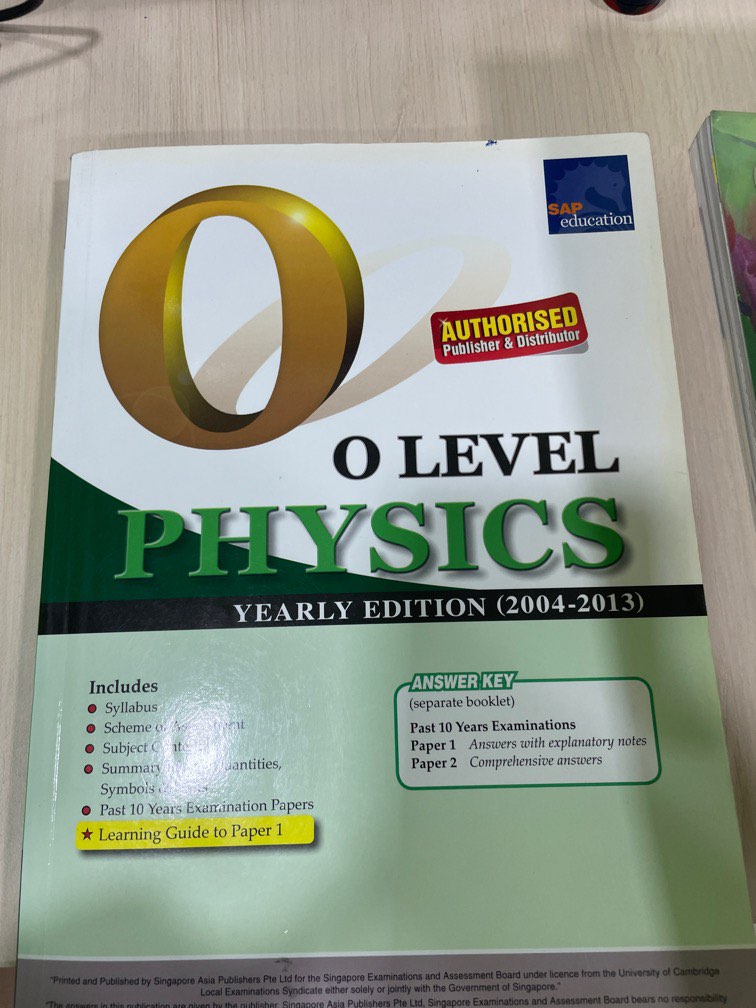 O Level Physics 2004-2013 Ten Year Series (Pure), Hobbies & Toys, Books ...
