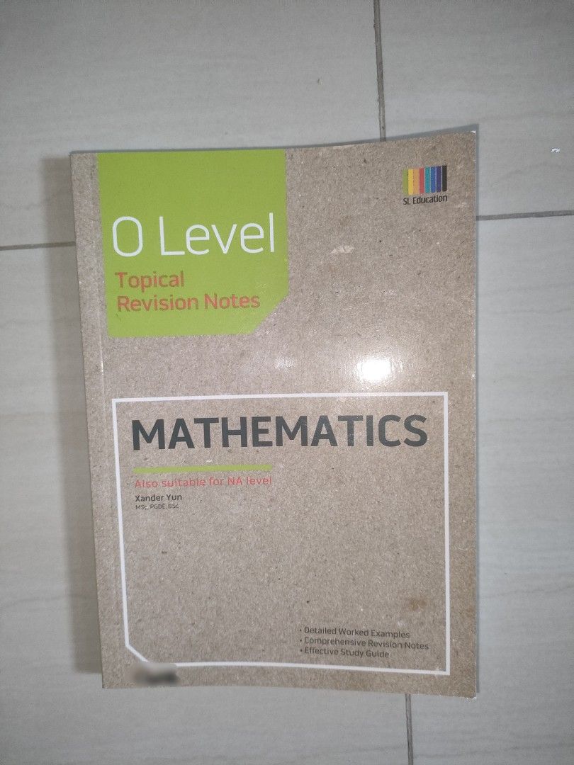 O Level Topical Revision Notes Mathematics, Hobbies & Toys, Books ...