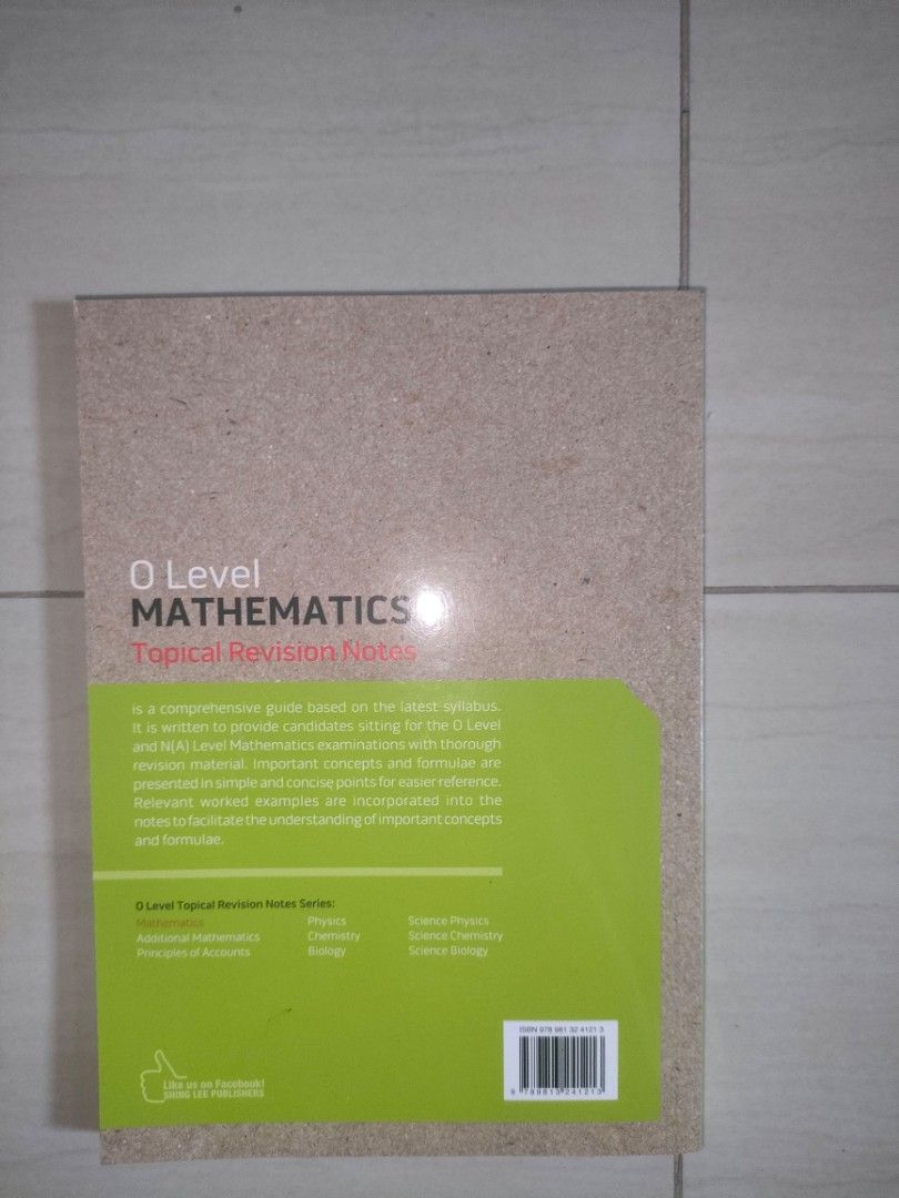 O Level Topical Revision Notes Mathematics, Hobbies & Toys, Books ...