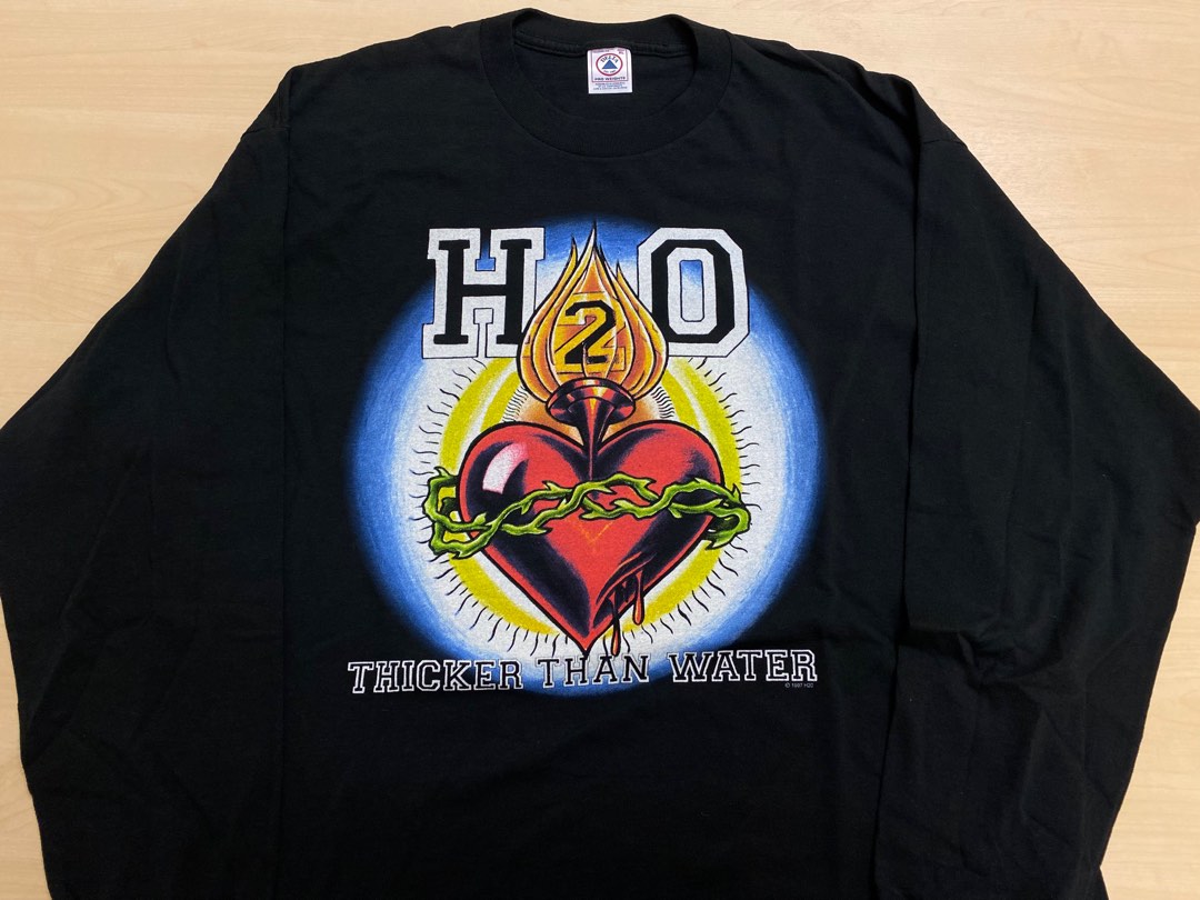 VINTAGE LATE 90s NEW OLD STOCK HARDCORE PUNK H2O BAND LONG SLEEVE , Men's Fashion, Tops & Sets ...