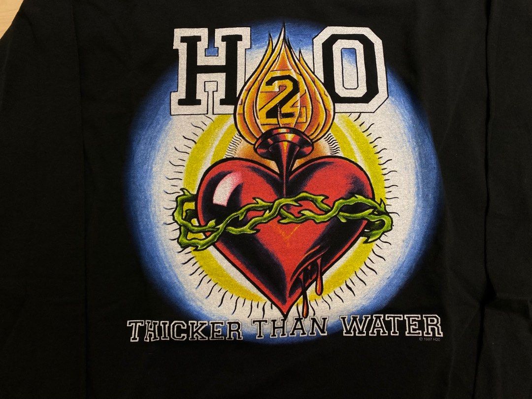 VINTAGE LATE 90s NEW OLD STOCK HARDCORE PUNK H2O BAND LONG SLEEVE , Men ...