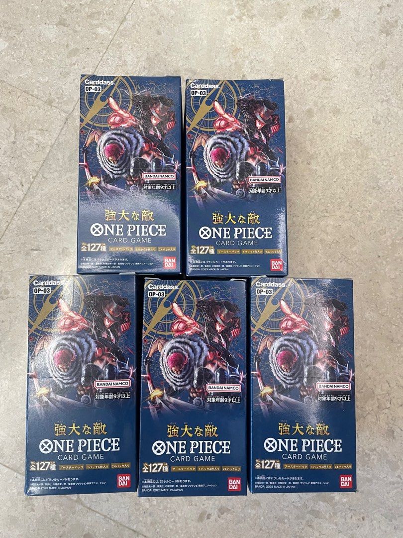 One Piece Card Game OP-03 OP03 Mighty Enemies Booster Box, Hobbies ...