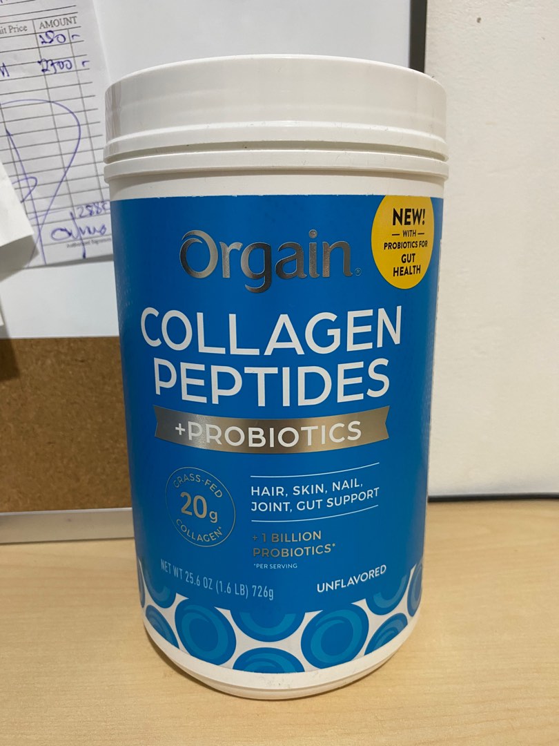 Orgain Collagen Peptides +Probiotics 25.6oz (1.6LB) 11-04-24 Expiration ...
