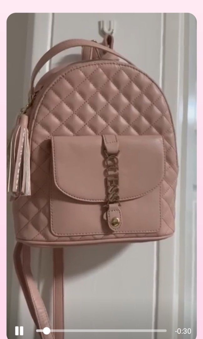 Original Guess Backpack Light Pink, Women's Fashion, Bags & Wallets ...