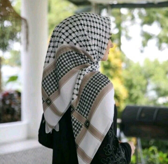 Palestine Hijab Bawal Cotton ( bidang 45") / Palestine Keffiyeh Hijab ...