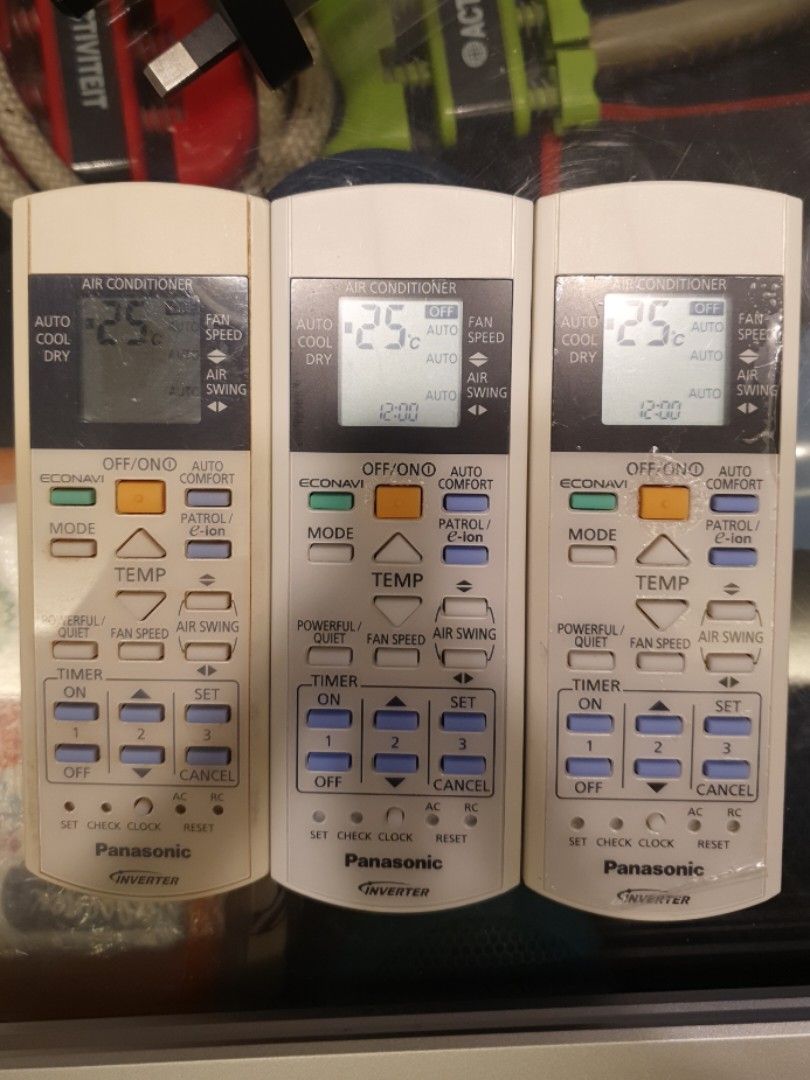 Panasonic Inverter Series AC remote controls, TV & Home Appliances, Air ...