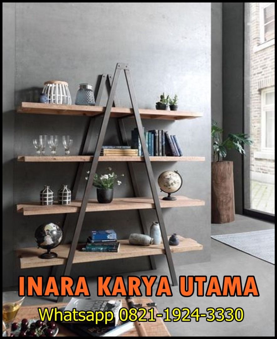 Partisi Besi Rak Ruang Tamu Rak Buku Kayu Solid Rak Partisi Rak ...