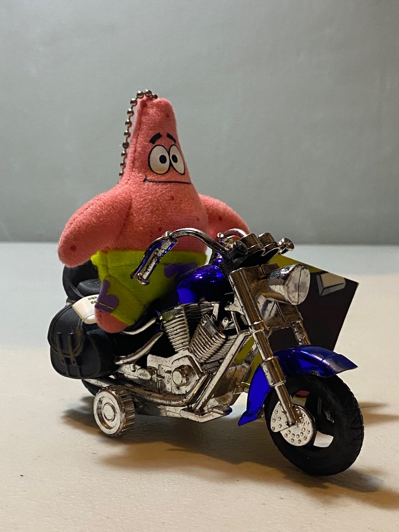 Patrick Star on big bike figure ~ with flaw, Hobbies & Toys, Toys ...