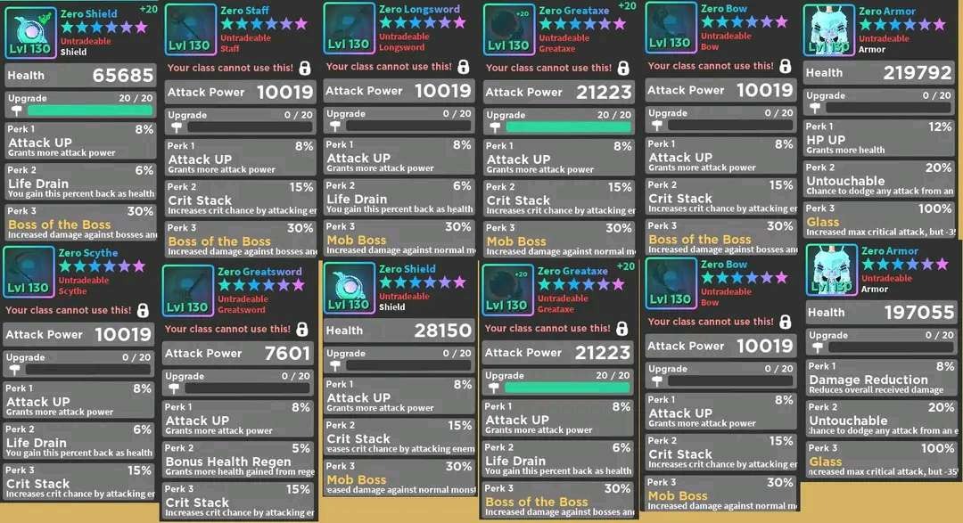 Perfect Stat Zero Gears [ World Zero // Roblox ], Video Gaming, Gaming ...