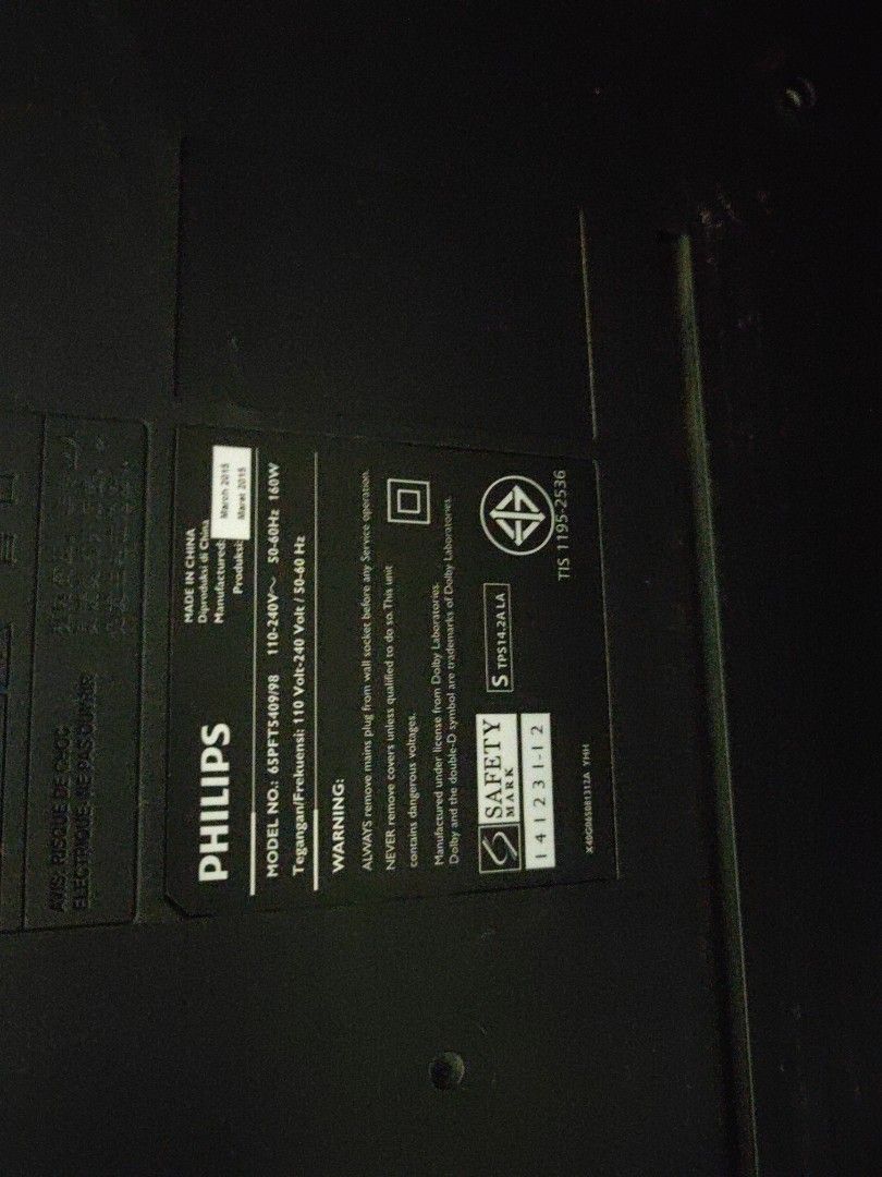 Philips 65 inches TV, TV & Home Appliances, TV & Entertainment, TV on ...