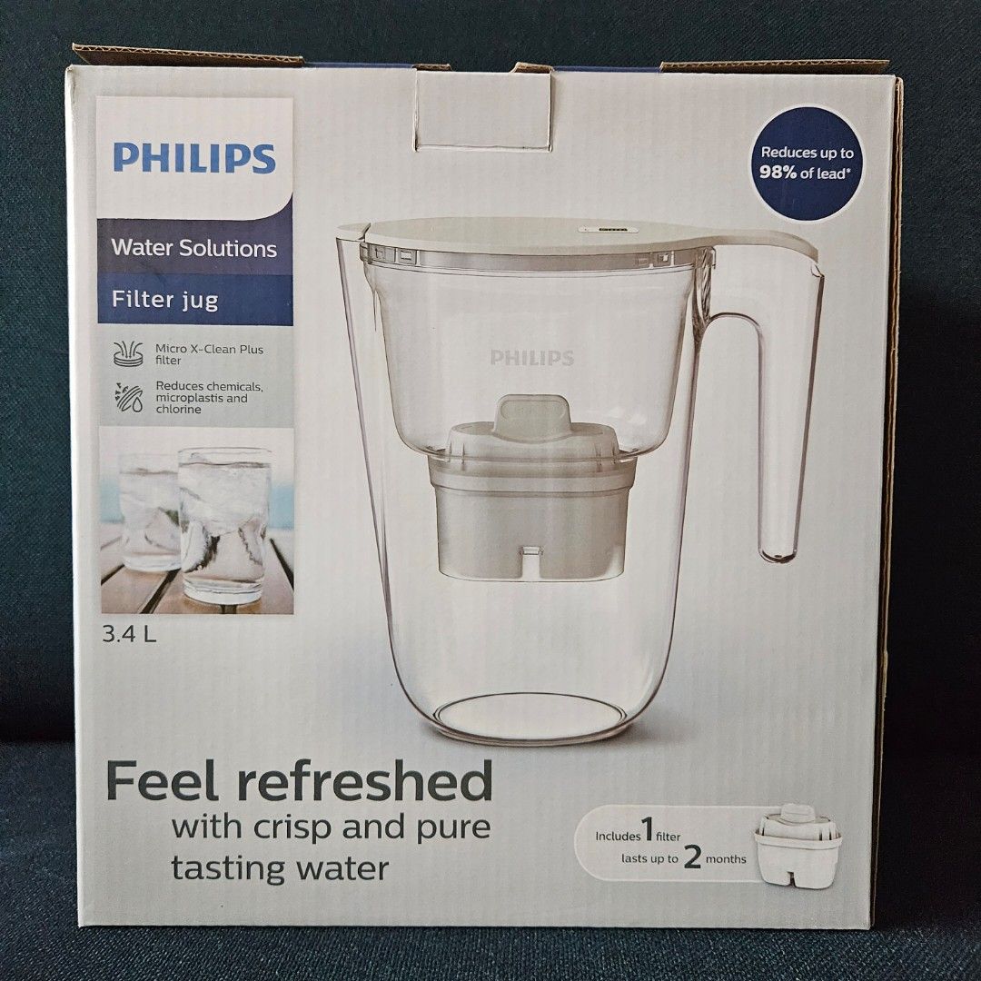 Philips Water Filter Pitcher - White (AWP2941WHT/97), TV & Home ...