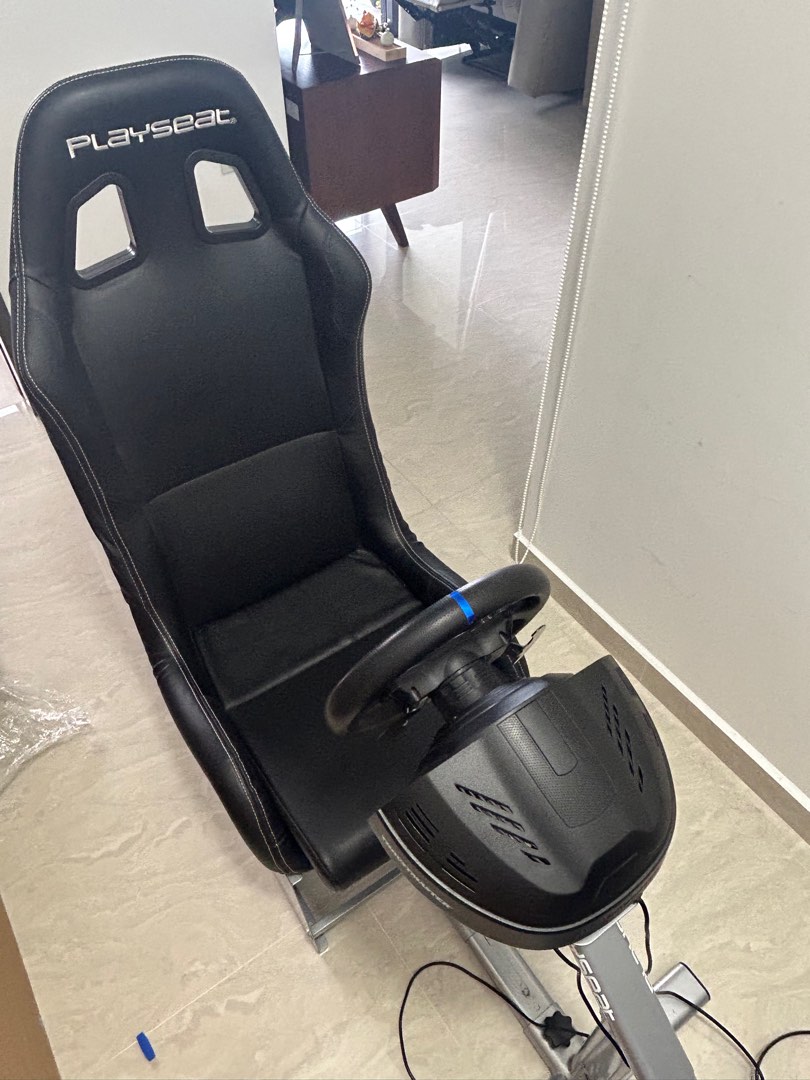 Playseat + Thrustmaster T3000 Steering Wheel, Video Gaming, Gaming ...