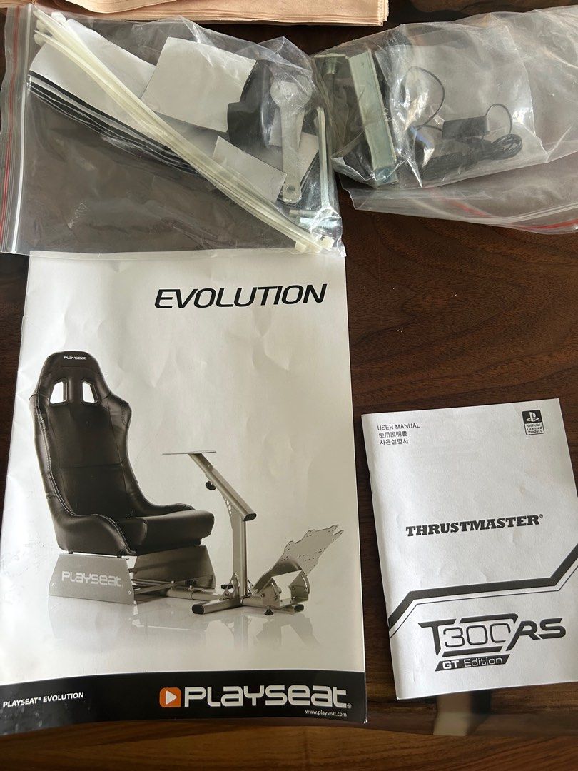 Playseat + Thrustmaster T3000 Steering Wheel, Video Gaming, Gaming ...
