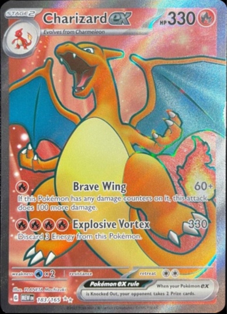 Pokemon 151 Charizard EX RU, Hobbies & Toys, Toys & Games on Carousell